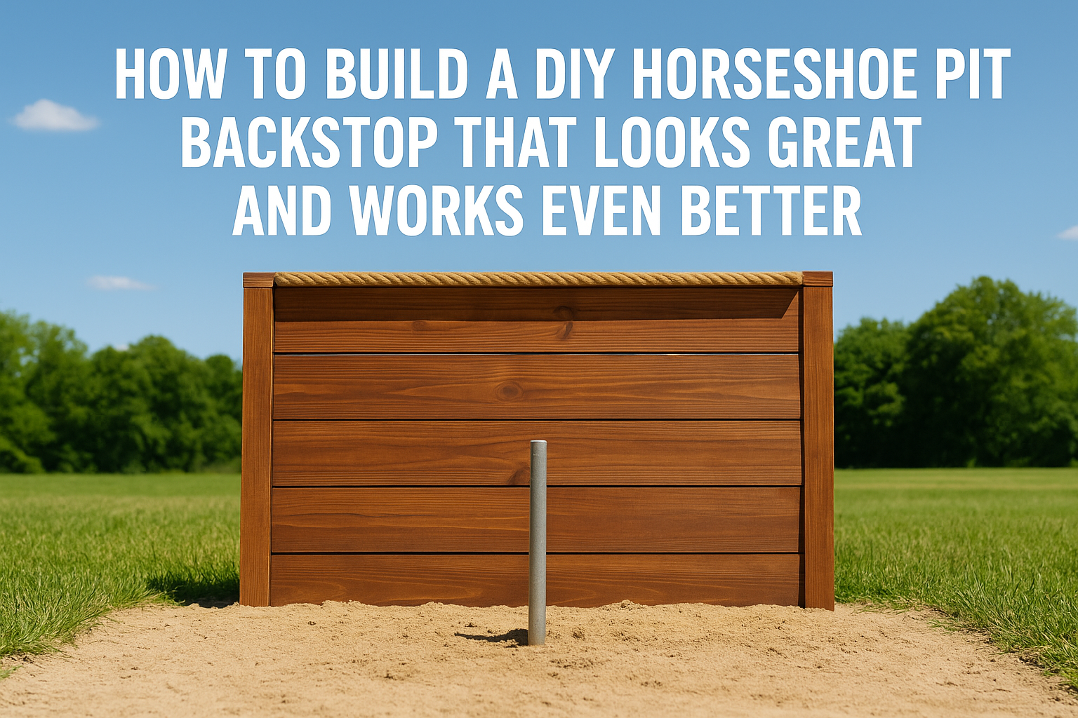 How to Build a DIY Horseshoe Pit Backstop - Horseshoes!