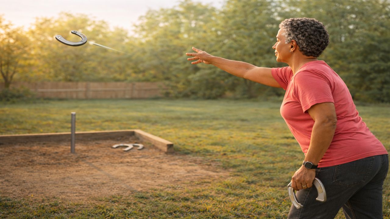 Horseshoes Improves Hand-Eye Coordination - Horseshoes!